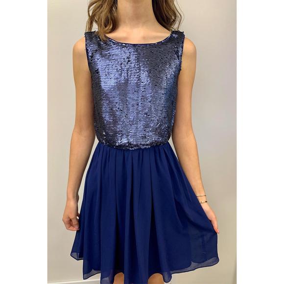 Alythea | Dresses | New Alythea Sequin Tank Mini Dress In Navy | Poshmark